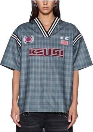 Ksubi Union Jersey Hunter Plaid Tee - Femme - Tops - Vert - Taille: 36/38 FR