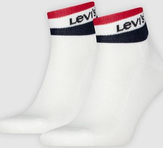 Levi's Mid Cut Sportsocken mit Streifen - 2er-Pack - Herren - Mehrfarbig / Mehrfarbig