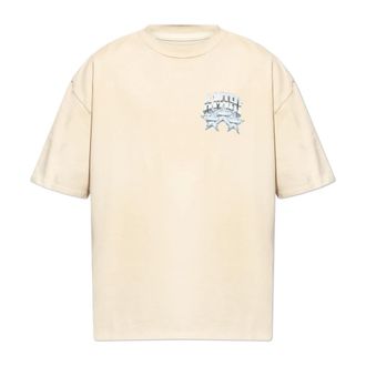 Amiri Homme, Tops, Beige, Taille: S T-shirt &agrave; imprim&eacute; color&eacute;