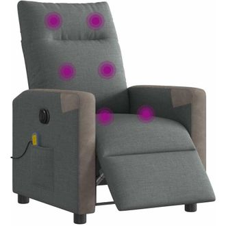 vidaXL Massagesessel Elektrisch Dunkelgrau Stoff - Vidaxl