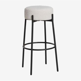 Sklum Sklum - Lot de 2 tabourets hauts rembourrés Anisa, 75 cm Noir