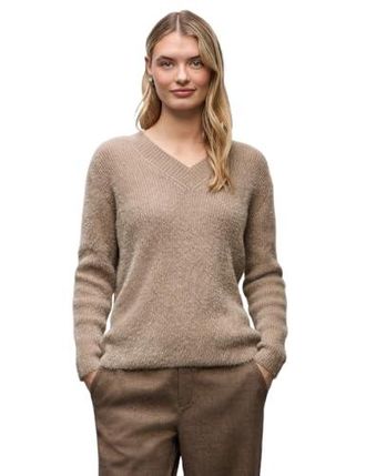 Street One 3015650 Pull Douillet à col en V, Mocha Glow, 42 Femme