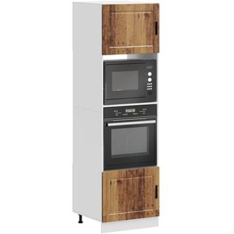 vidaXL Vidaxl - Armoires de four 2 pcs Porto vieux bois bois ding&eacute;nierie