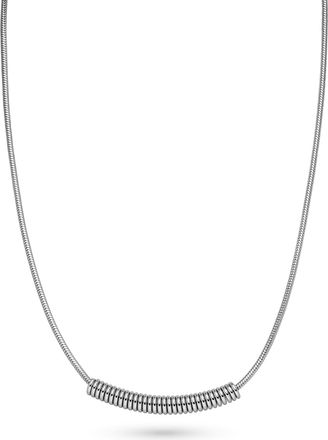 Liebeskind BERLIN Necklace - Halskette aus Edelstahl - Silber - Runde Schlangenkette verstellbar bis 45 cm - wasserfest & hautfreundlich