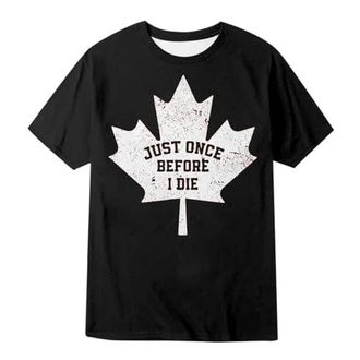 Generic T-shirt pour homme motif feuille d&eacute;rable canadien, Noir, 3XL