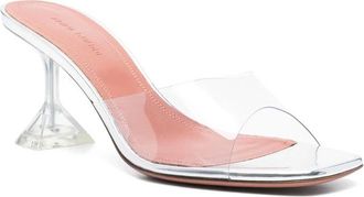 Amina Muaddi Lupita Glass Mule - White