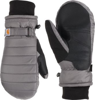 Carhartt Work in Progress Damen Quilts Isolierter F&auml;ustling Handschuhe f&uuml;r kaltes Wetter, Dunkelgrau, Large