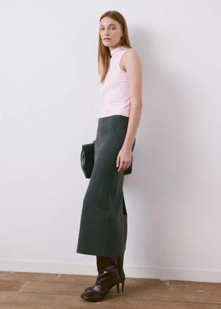 Mango Top ajust&eacute; col chemin&eacute;e rose p&acirc;le - Femme - XS - MANGO