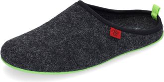 Andres Machado Hausschuhe für Herren - Frühling - DYNAMIC - Unisex Pantoffeln Slipper - Wolle und Filz - rutschfeste Gummisohle und herausnehmbares Fußbett - Schwarz