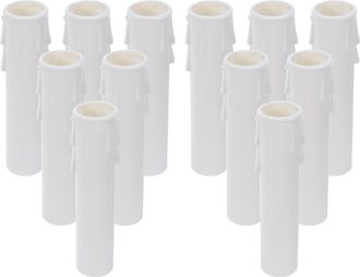 BESPORTBLE ANDRESLAD 12 St&uuml;ck E14 Kerzenabdeckungen aus Kunststoff 105cm Hohe Tropfschutz H&uuml;lsen f&uuml;r Kronleuchterlampenfassungen Ersatz Kerzenhalter f&uuml;r Deckenle
