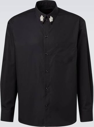 Simone Rocha Chemise en coton à perles fantaisie