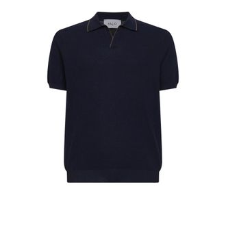 D4.0 V-neck Strickware - - Knitwear - Herren - Blau - 3XL