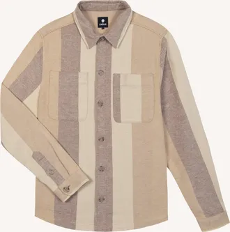 Faguo Surchemise camel et terracotta coton