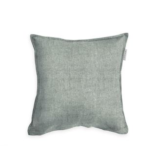 Tom Tailor Melange-Kissenh&uuml;lle, 40x40 cm, 40% Baumwolle/ 25% Viskose / 35% Polyester, Mit Stehsaum und Markenrei&szlig;verschluss, WOVEN MELANGE Gr&uuml;n (Soft Forest)