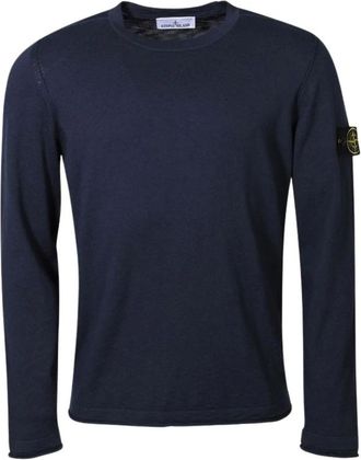 Stone Island Homme, Pulls, Bleu, Taille: XL Pull en maille &agrave; col rond