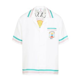 Casablanca Luxus Seiden Wei&szlig;es Hemd - - Shirts - Herren - Wei&szlig; - S