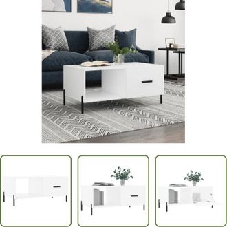 vidaXL vidaXL Stauraum Couchtisch - Couchtisch Wei&szlig; 90x50x40 cm Holzwerkstoff