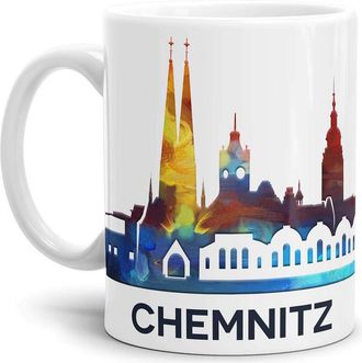 Tassendruck Chemnitz-Tasse Skyline - Kaffeetasse/Mug/Cup - Qualität Made in Germany
