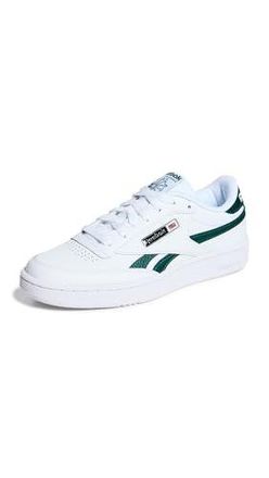 Reebok Club C Revenge Baskets Unisexes, Blanc/Vert coll&eacute;gial/Blanc, 10.5 Women/9 Men