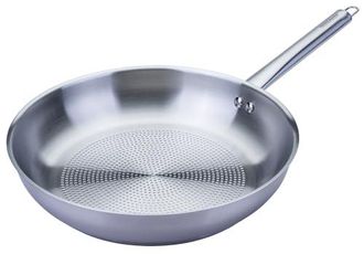 Fackelmann Po&ecirc;le &agrave; frire ovale de 28 cm de diam&egrave;tre en acier inoxydable de qualit&eacute; sup&eacute;rieure - Parfaite pour une cuisson nette sur tous les types de plaques de 