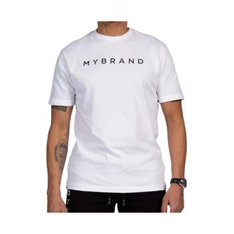 My Brand Wei&szlig;e Baumwoll-T-Shirt mit Logo - - Tops - Herren - Wei&szlig; - 2XL