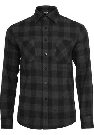 Urban Classics Kurzarmshirt Urban Classics Herren Checked Flanell Shirt (1-tlg)