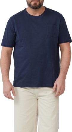 s.Oliver Flammgarn-T-Shirt mit Brusttasche und offenen Kanten