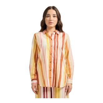 iBlues Femme, Blouses et Chemises, Multicolore, Taille: 42 FR Chemise Imprim&eacute;e en Mousseline de Coton