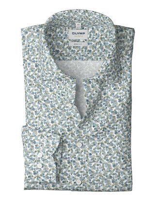 Olymp Level Five, Body Fit, Baumwollhemd mit floralem Print in