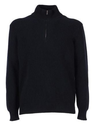 Ballantyne pull &agrave; col zipp&eacute; - Bleu