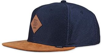 Djinns Casquette 6P SB Honey Knit Casquette visière Plate Casquette de Baseball (Taille Unique - Bleu foncé)