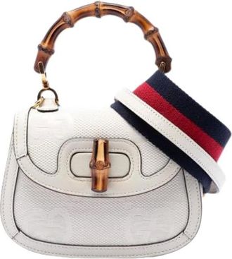 Gucci Sac bandouli&egrave;re Bamboo Pre-owned - Femme - Pre-owned - Beige - Taille: ONE Size