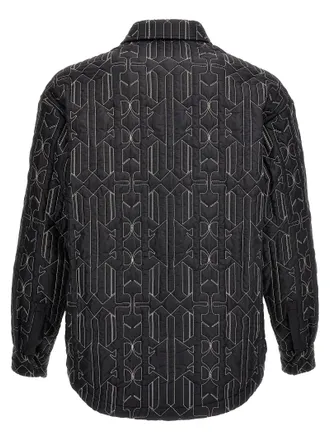 Palm Angels Mens Gray Polyamide Shell Jacket Clothing