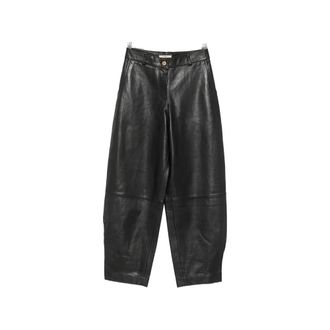 Sessun Femme, Pantalons, Noir, Taille: 34 FR Pantalon en cuir Carlea