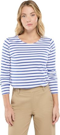 Armor Lux Damen Marini&egrave;re ploz&eacute;vet Femme Langarmshirt, Wei&szlig; (Dw5 Blanc/Etoile Dw5), 34 (Herstellergr&ouml;&szlig;e: 0)