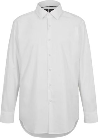 HUGO BOSS P Hank Hemd f&uuml;r Herren, Kentkragen, Oxford-Stil, Lang&auml;rmlig (Wei&szlig;)
