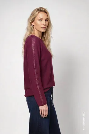 Monari Rundhalspullover 809983 rosa