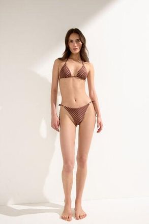 Calzedonia Triangel-bikinioberteil Polka Dot Brown Braun