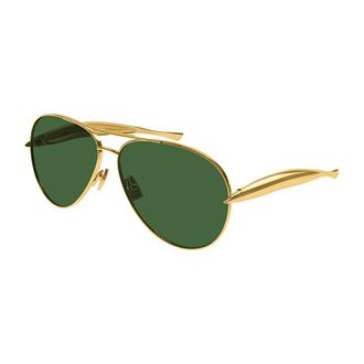 Bottega Veneta Metall Sonnenbrille Stilvoll Ss25 - - Accessories - Damen - Gelb - 64 MM