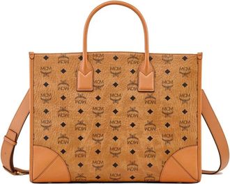 MCM Mcm, Femme, Sacs, Brun, Taille: ONE Size Visetos Monogram Tote Bag