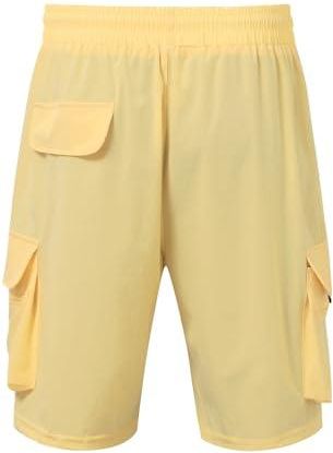 Generic Pantalon cargo pour homme 2026 - Pantalon de jogging &eacute;l&eacute;gant de couleur unie avec poche 5 quarts, jaune, XXL