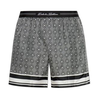 Dolce & Gabbana Seidenshorts - - Shorts - Herren - Grau - XL