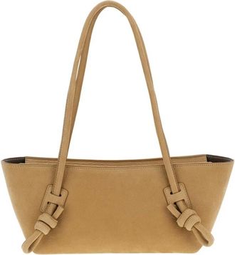 Hereu Femme, Sacs, Beige, Taille: ONE Size Fleca Knotted-Handle Shoulder Bag