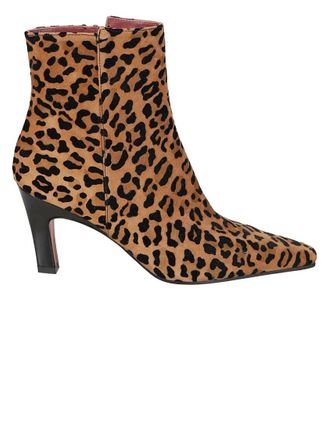 Roberto Festa Milano Stiefel - Leopard Print Flocked Suede Ballerina With Grosgra - Gr. 36 (EU) - in Braun - für Damen