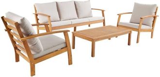 Sweeek Gartenlounge-Set f&uuml;r 5 Personen aus Akazienholz