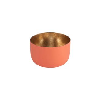 Gift Company Madras Windlicht S Light Coral 170C/Nudegold H5Cm, D8Cm