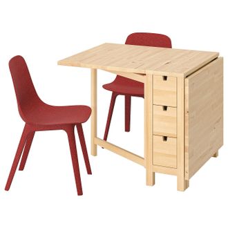 IKEA NORDEN / ODGER Tisch und 2 St&uuml;hle