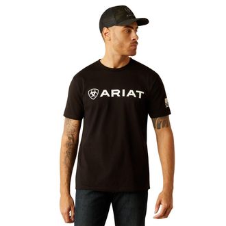 Ariat Ariat Ariat Barb Shield Herren-T-Shirt, Schwarz, Mittel