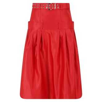 Ganni Femme, Jupes, Rouge, Taille: 38 FR Jupe en satin Duchesse
