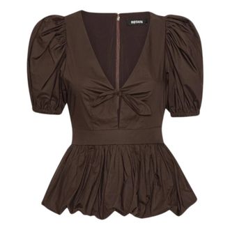 Rotate Baumwollbluse - - Blouses & Shirts - Damen - Braun - S